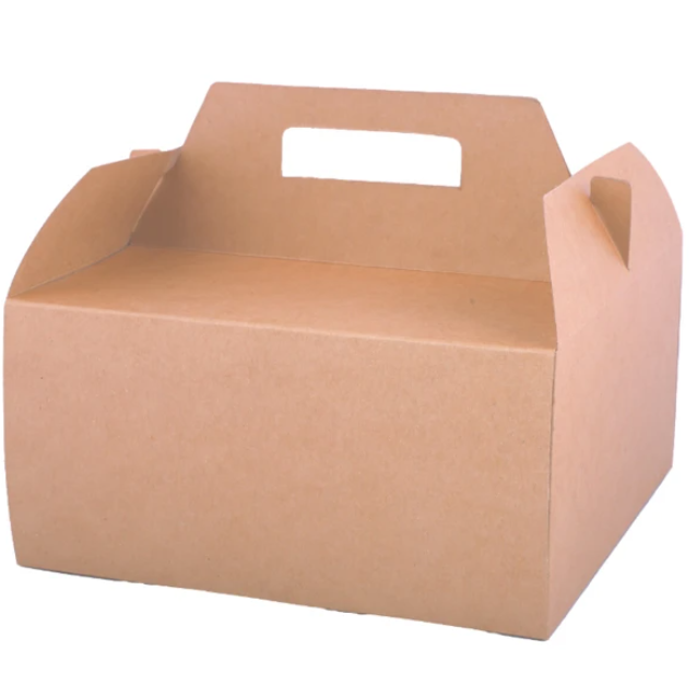 1 KG CAKE BOX WITH HANDLE Chromogreen